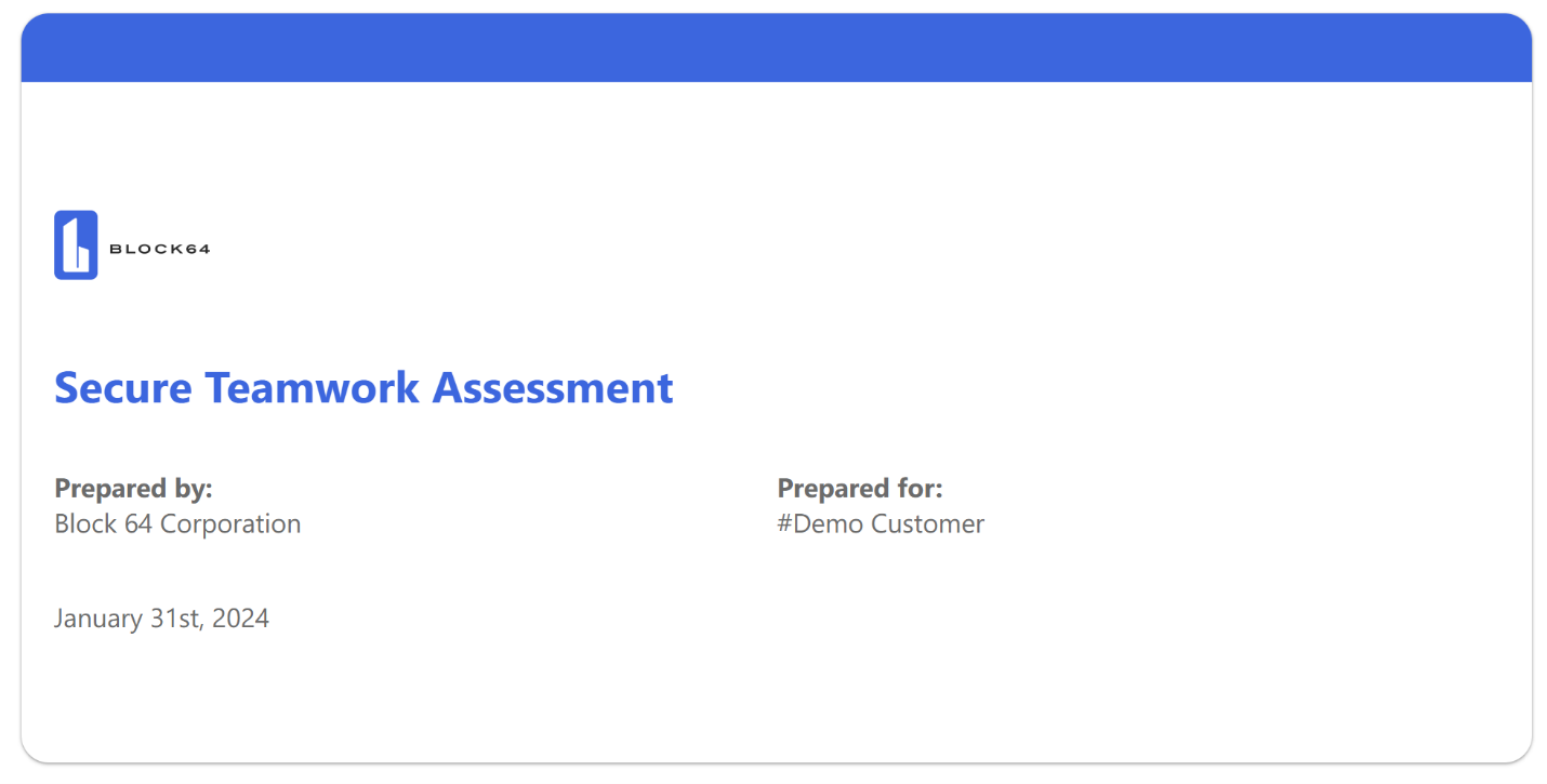 Introducing the all new Block 64 Assessment Manager